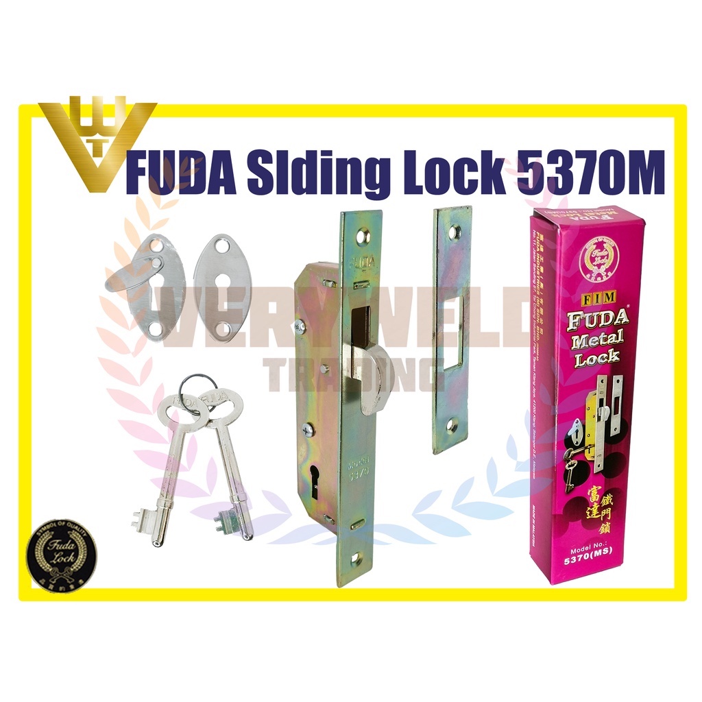VERYWELD FUDA 5370 Sliding Metal Lock Single Mortise Drill Door Hook ...