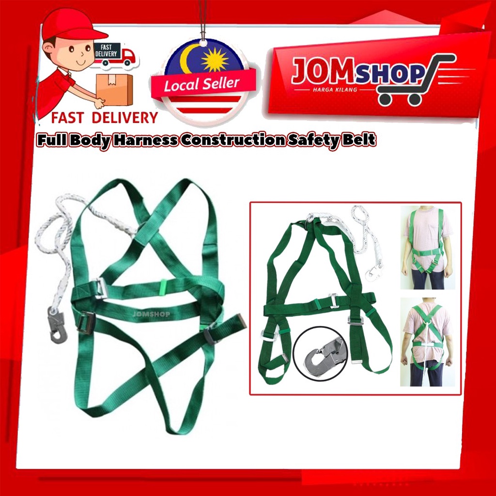 Safety Harness Fall Protection Absorber Parachute Type Polyamide Lanyard Double Large D-Hook ...
