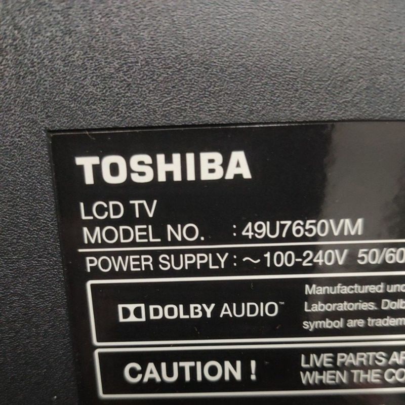 TOSHIBA LED TV 49U7650VM POWER BOARD MAIN BOARD TCON BOARD LVDS CABLE | Shopee Malaysia