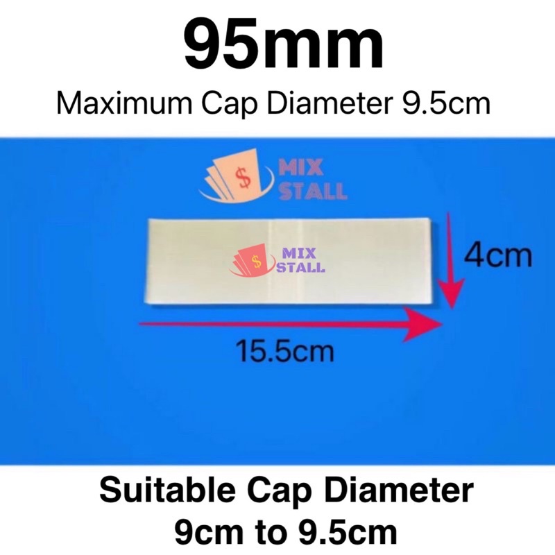 Shrinkable Plastic Sealer Cap Seal For Jars Bottles Balang botol-READY ...