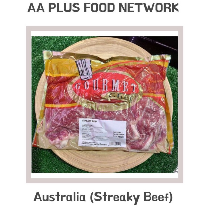 AA Plus [HALAL] Gourmet Chef Streaky Beef Slice (Beef Bacon) | Shopee ...