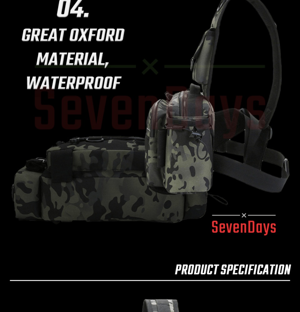 Tactical Sling Bag Waterproof Fishing Beg Pancing Kalis Air Outdoor One ...