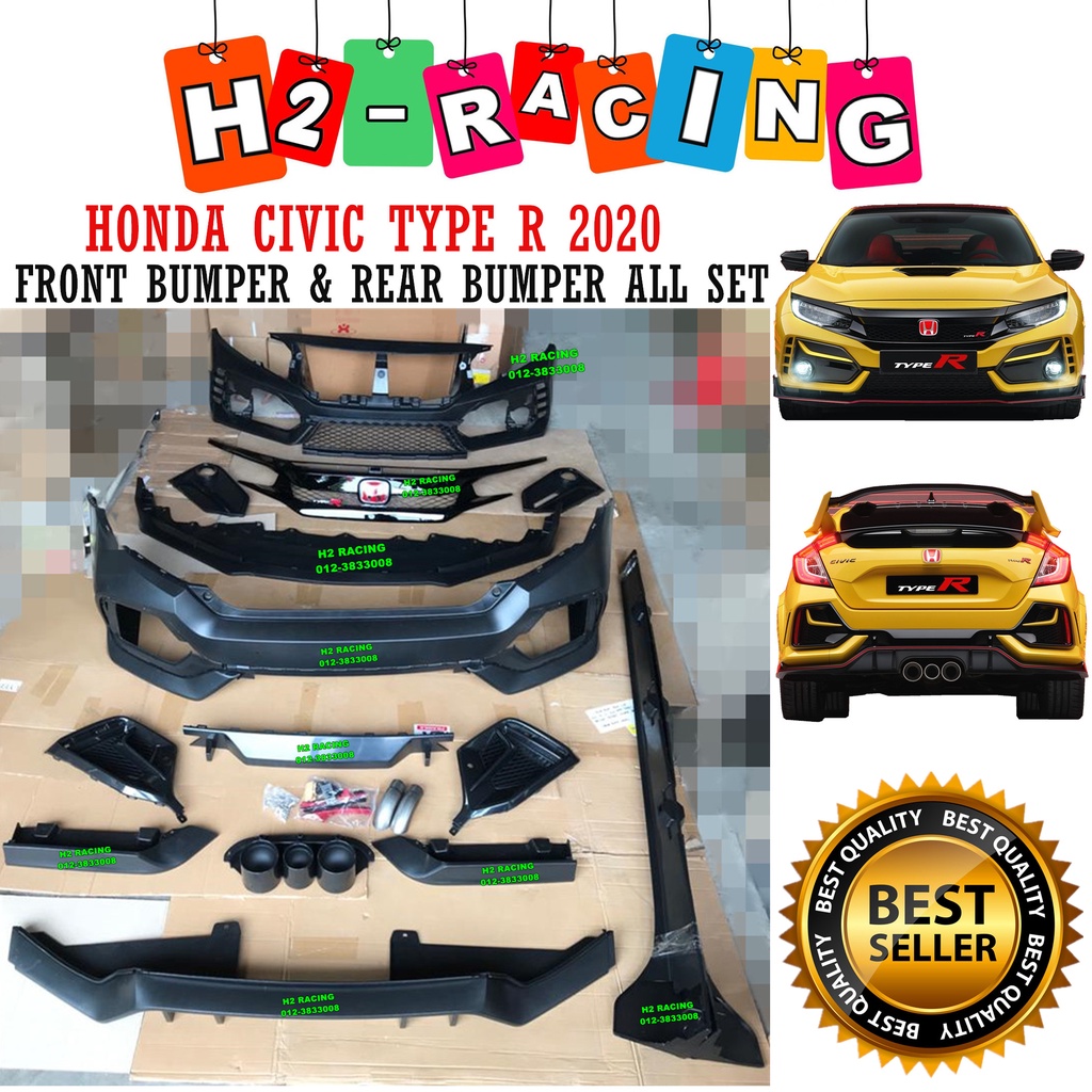 HONDA FC TYPE R FRONT & REAR BUMPER ALL SET BODYKIT BODY KIT | Shopee ...
