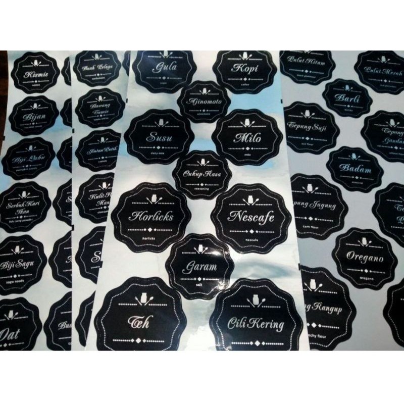 KITCHEN LABEL (sticker dapur) | Shopee Malaysia
