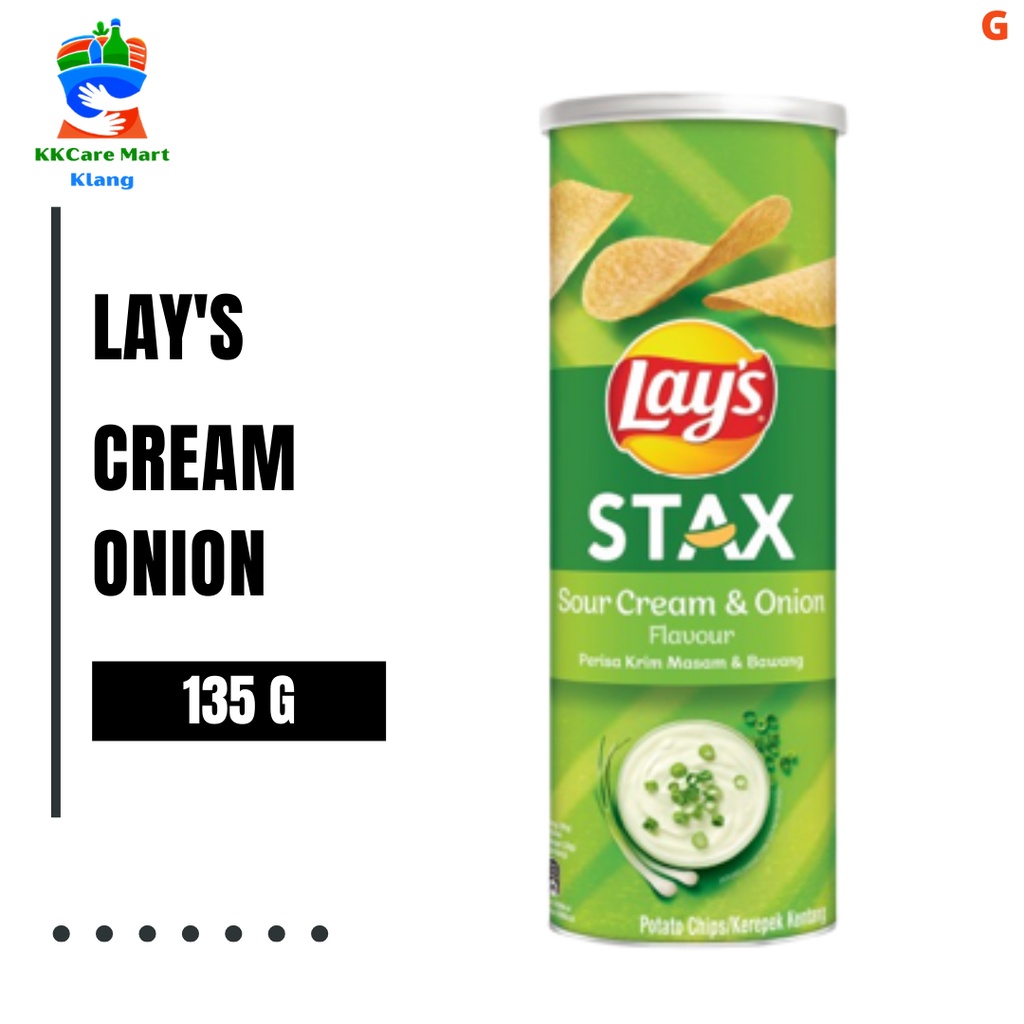Lay's - Stax Potato Chips Sour Cream & Onion 135g | Shopee Malaysia