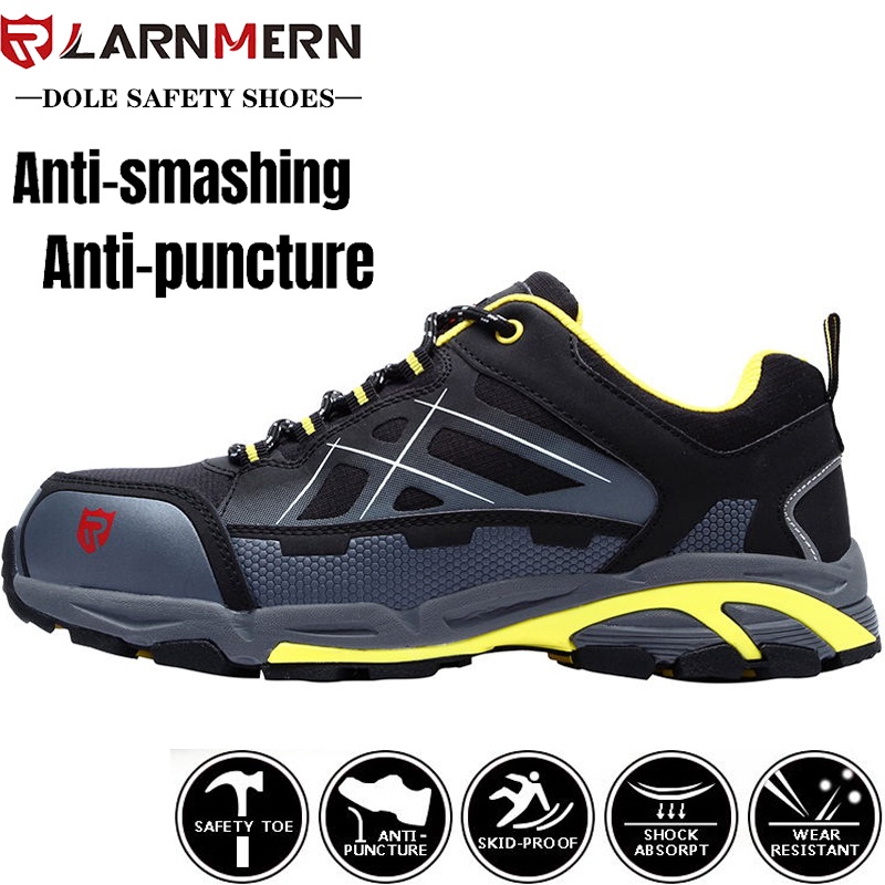 Larnmern women's steel toe work safety shoes lightweight breathable ...