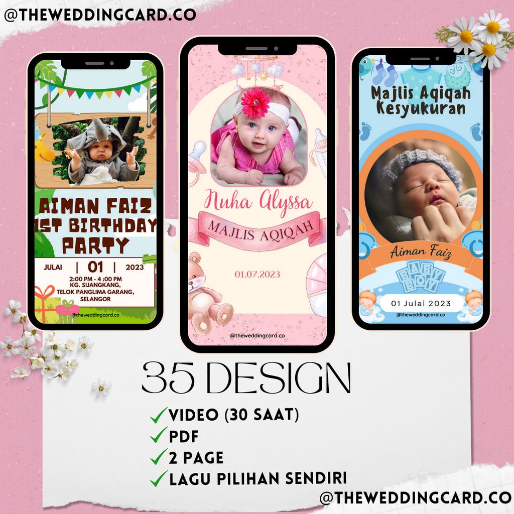 Kad Jemputan Digital | E-Card Invitation | Video Jemputan Hari Lahir ...