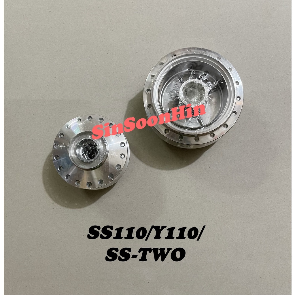 Yamaha SS110 Y110 SS-TWO SS-2 Front + Rear Hub - CHROME [Polish Diamond] # hub depan belakang ...