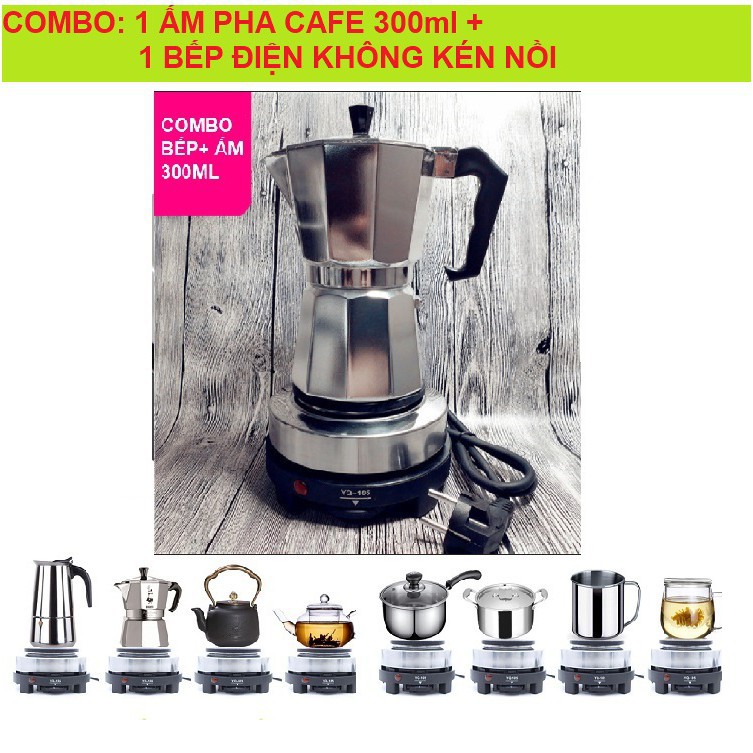 Combo ITALIAN STYLE CAFE MAKER 300ml moka pot express 300 ml 6 cups ...