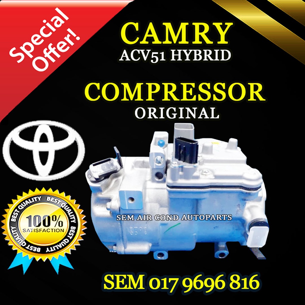 TOYOTA CAMRY ACV51 HYBRID ORIGINAL COMPRESSOR/ KOMPRESSOR (CAR AIRCOND SYSTEM) | Shopee Malaysia