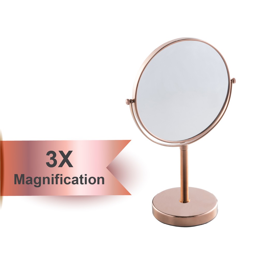 JVD Fiesta Desktop Double-Side Mirror with 3 times magnification on 1 side | Shopee Malaysia