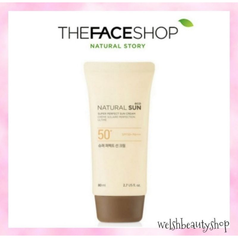🔥THE FACE SHOP🔥Natural Sun Eco Super Perfect Sun Cream SPF50+ PA ...