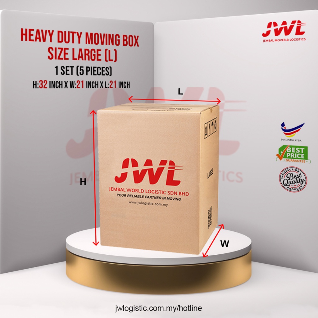 [ Saiz L ] Carton box for house moving kotak pindah rumah - 5 pcs ...