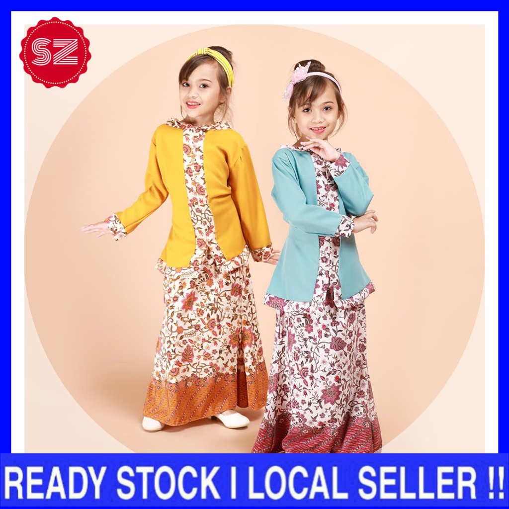 💥BAJU RAYA KIDS DEENA MODAL FRONT ZIP KEBAYA KURUNG SET [K26383]💥 | Shopee Malaysia