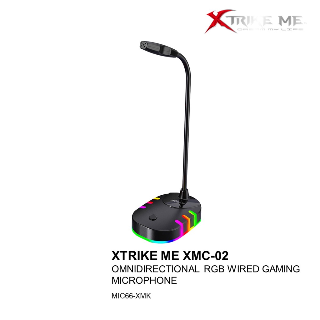 XTRIKE ME XMC-02 - OMNIDIRECTIONAL RGB WIRED GAMING MICROPHONE | Shopee ...