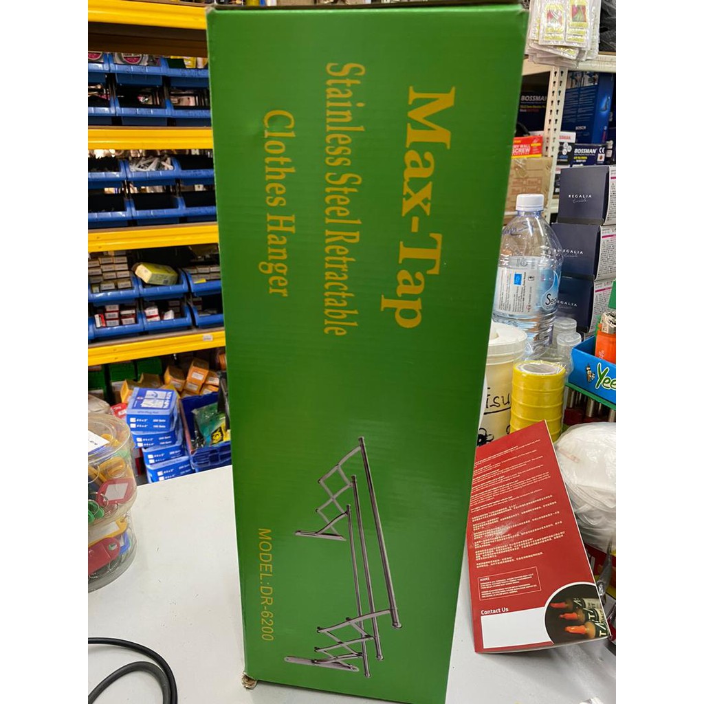 Maxtap Stainless Steel Wall Mount Retractable Clothes Hangers 6 Feet | Shopee Malaysia