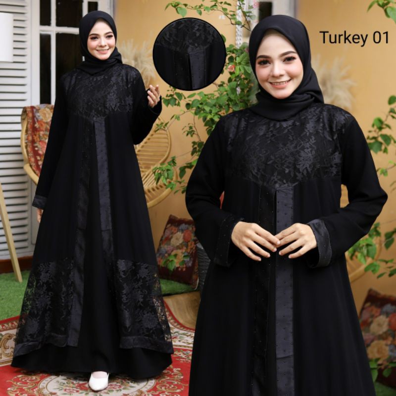 GALLERY EXCLUSIVE ABAYA BLACK TURKEY GAMIS 01 BEAUTIFUL ADULT ...