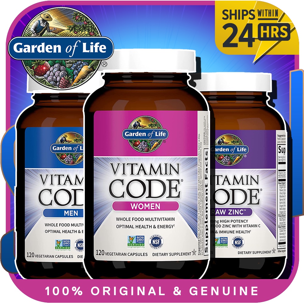 Garden of Life Vitamin Code Multivitamin for Women | Men | Raw B ...