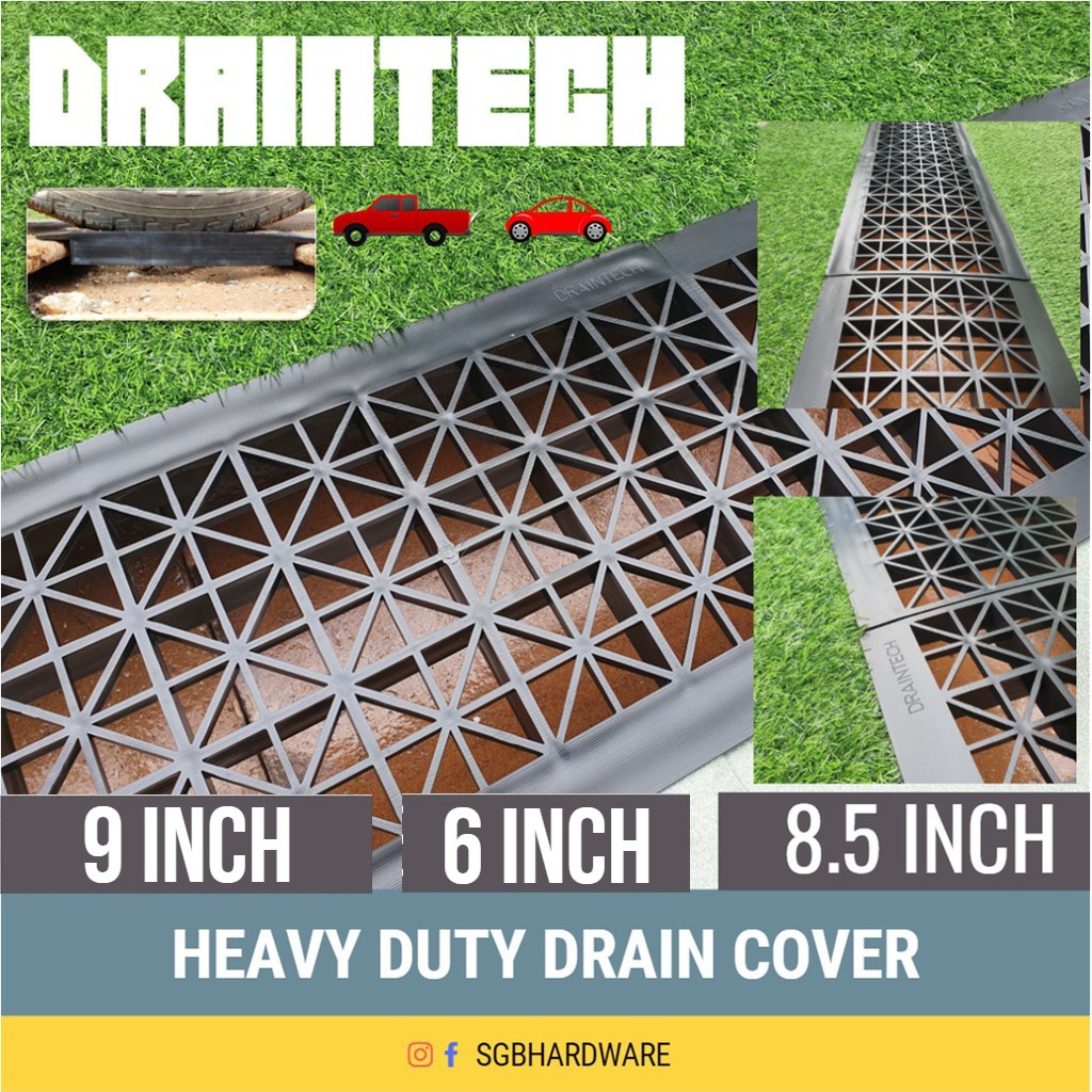Heavy Duty Drain Cover 6" / 8.5" / 9'' - Draintech Penutup Longkang 6'' / 8.5'' / 9'' | Shopee ...