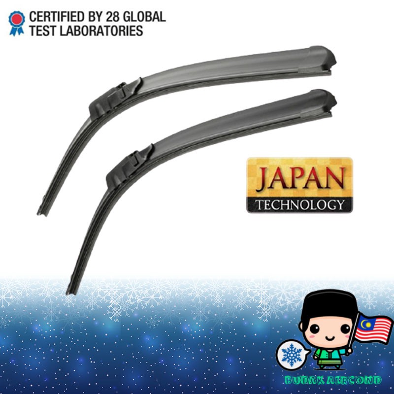 🏁 RACING PLATINUM 🏁 Car Wiper JAPAN TECH GENITIC Soft Rubber Wipers ...