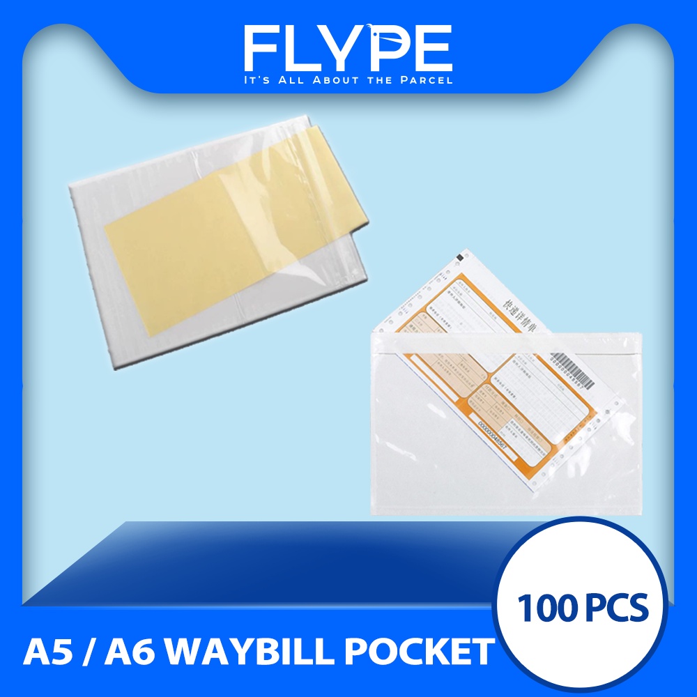 FLYPE - 100Pcs A5 / A6 Whole Glue Waybill Pocket Consignment Note ...