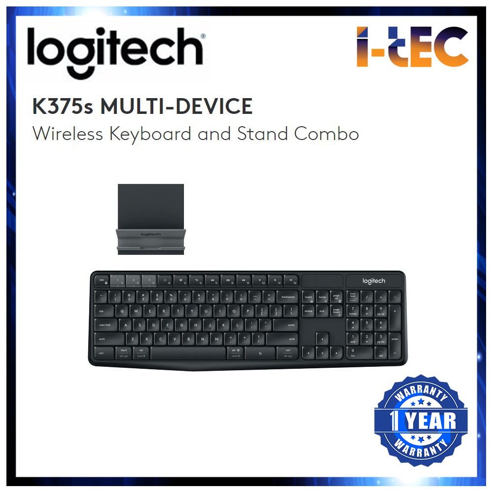 Logitech K375s Multi-Device Wireless Keyboard and Stand Combo | Shopee ...