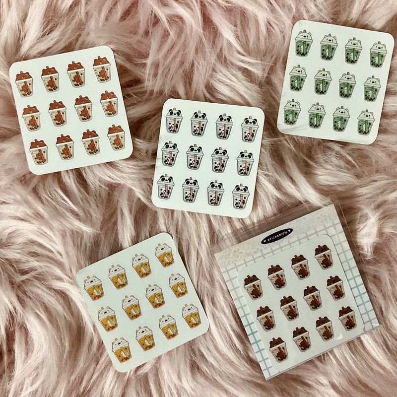 Animal Boba Tea Sticker | Boba Sticker Pack | Destash | Stickerium ...