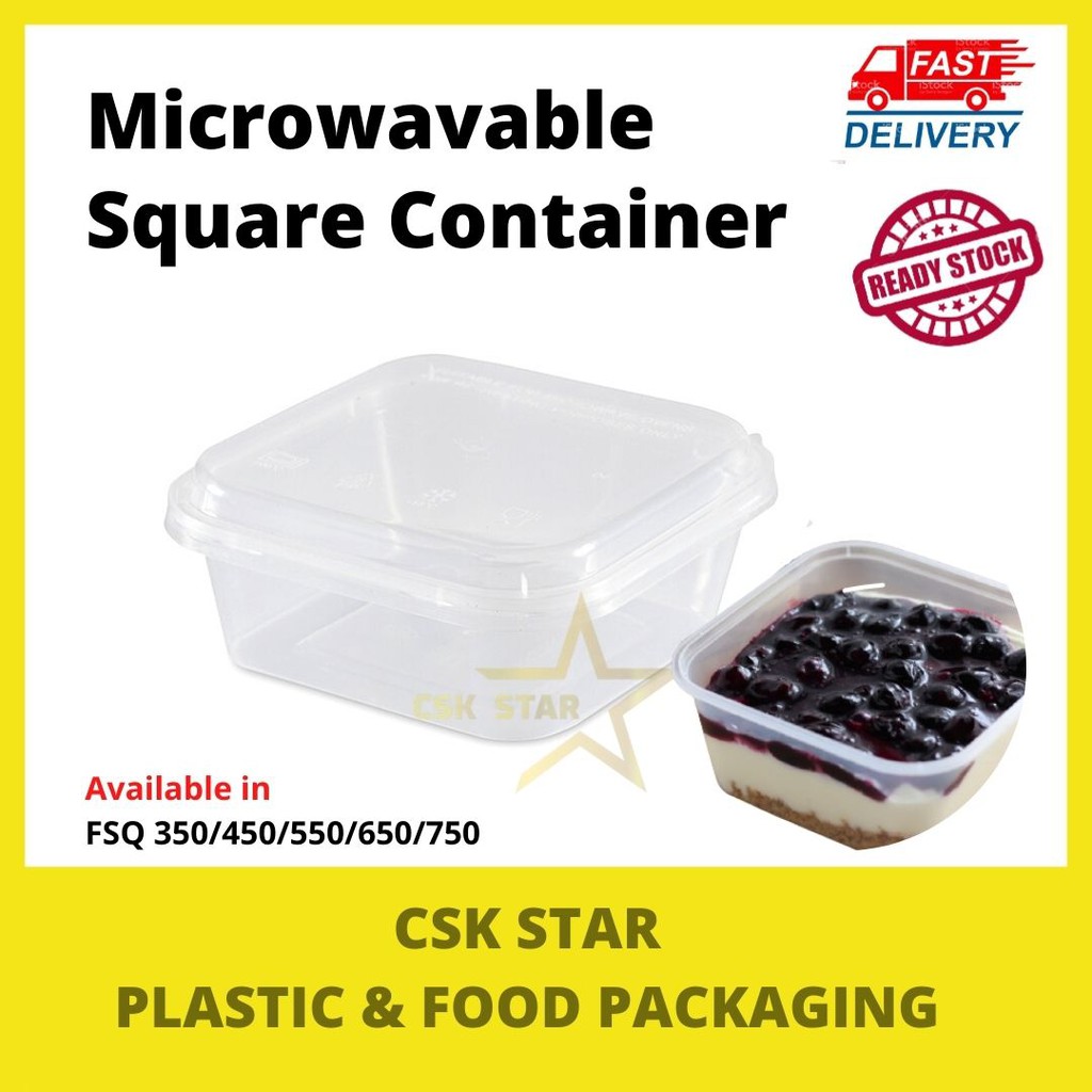 Microwavable Square Container / Dessert Container / SQ 250 /350 ...
