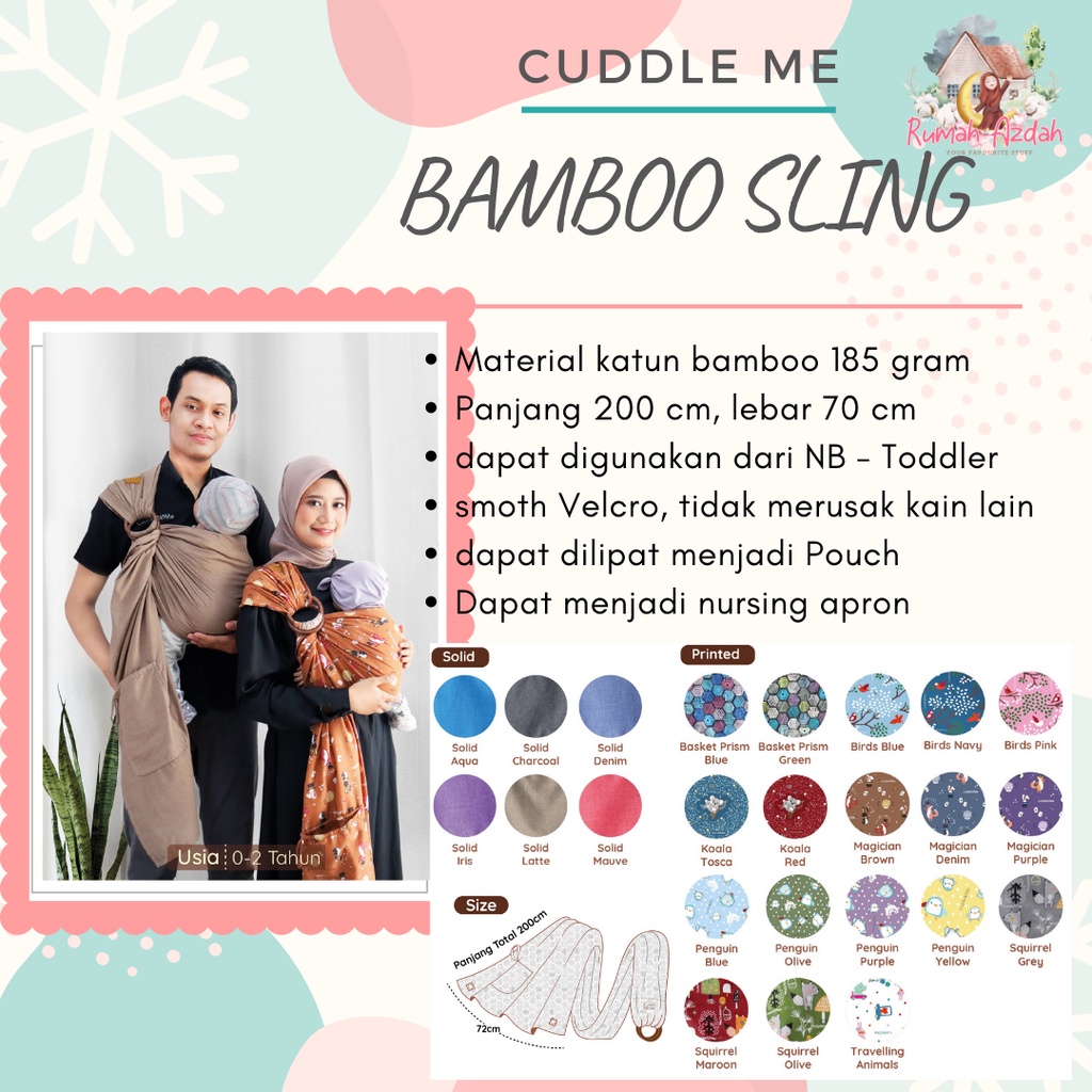 Bamboo SLING CUDDLE ME SLING/BABY SLING MODERN BABY FINGER CARRIER ...