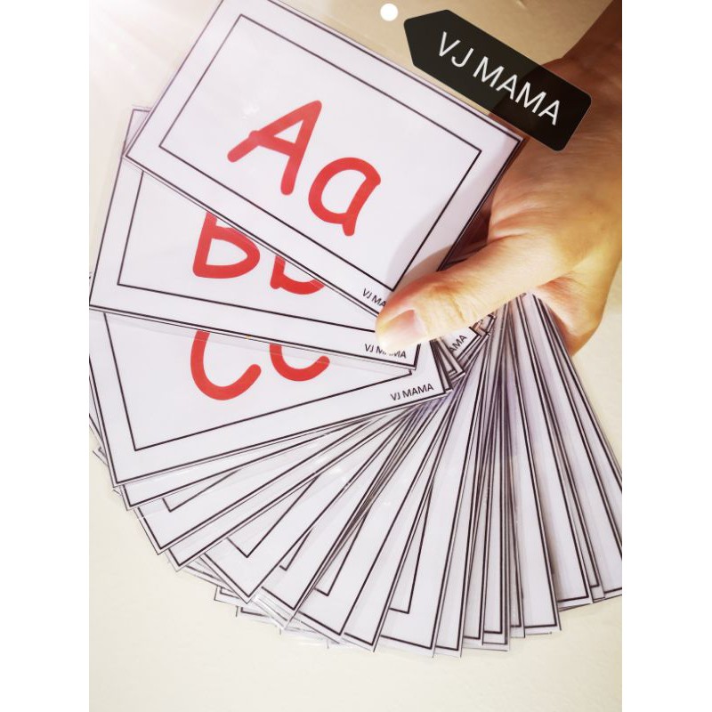 26 Alphabet flashcards (capital and small letter)/kad imbas huruf ...