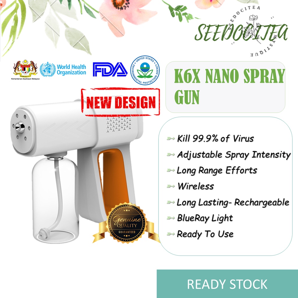 Ready Stock K6X Nano Spray Machine Nano Atomization Disinfection Gun ...
