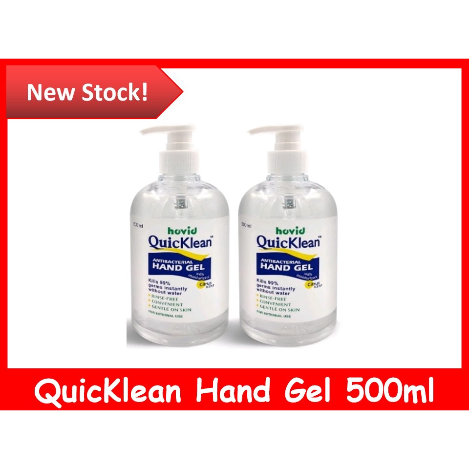HOVID QuicKlean Hand Sanitiser with moisturiser (500ml/bottle) | Shopee ...