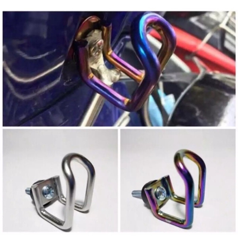 Stainless Steel/Black Painted/Titanium U-Hook for Motorcycle Models ...