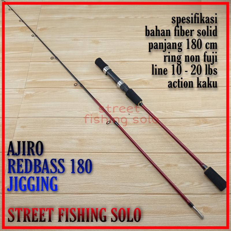 Joran Migio REDBASS JIGGING Strong solid fiber 15kg Size 150 165 180 198cm | Shopee Malaysia