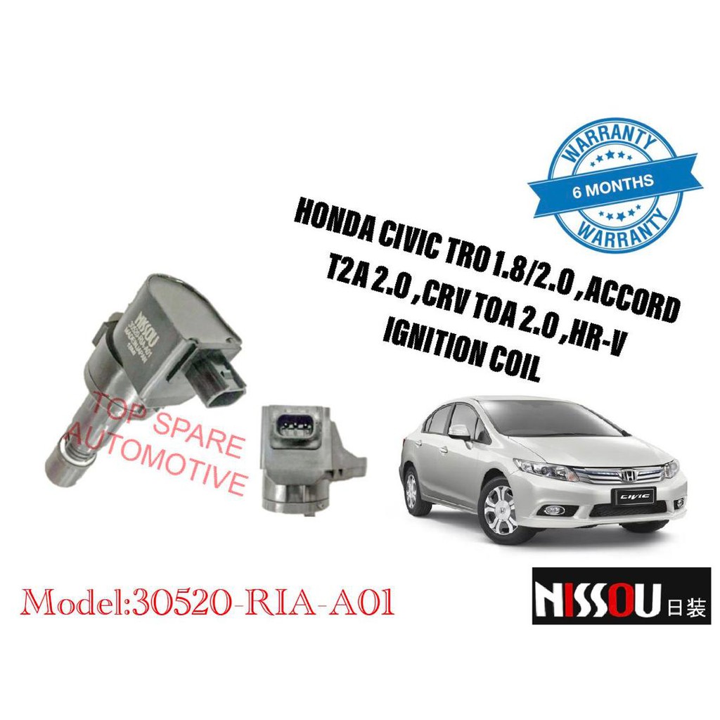 PLUG COIL HONDA CIVIC TRO, ACCORD T2A 2.0, CRV TOA 2.0, CIVIC TEA, HR-V ...
