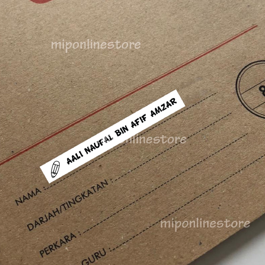 100 PCS STICKER LABEL NAMA SEKOLAH | STICKER NAMA BUKU SEKOLAH | STIKER ...