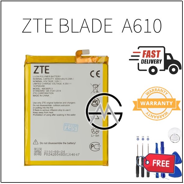 ZTE Blade A610 Battery BATERI 466380PLV (4000 mAh) | Shopee Malaysia