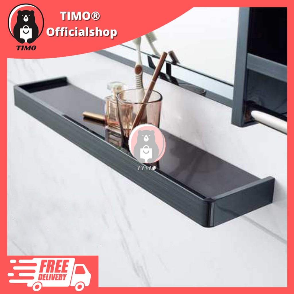 Bathroom Glass Shelving Rack Shampoos Shower Gel Holder | Shopee Malaysia