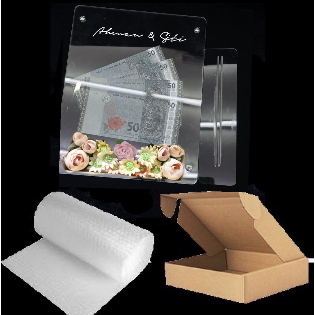 Frame Acrylic Duit Hantaran Kahwin / Frame duit mas kahwin/acrylic ...