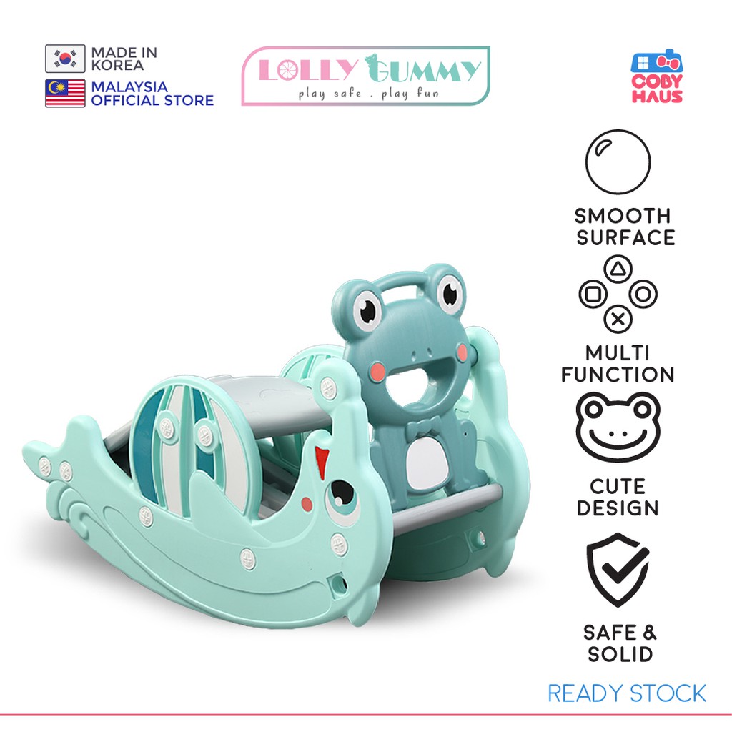 ️LOLLY GUMMY 2-in-1 Kids Slide & Rocking Toy Indoor Playground Set for ...