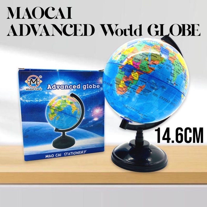 ( BEST & SAVE ) 360 Degree Rotating World Globe Earth Atlas Map ...