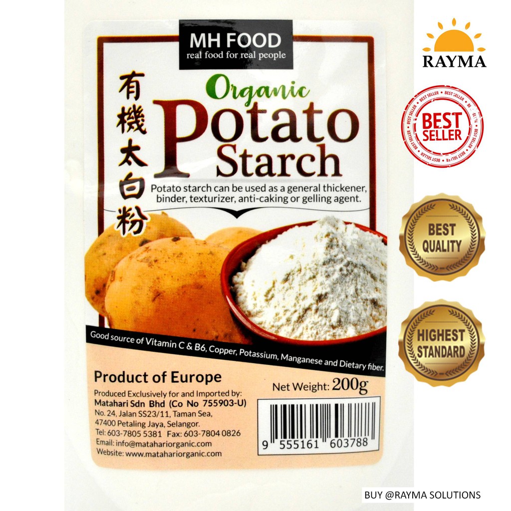 MH FOOD Organic Potato Starch, Europe, 200g | Shopee Malaysia