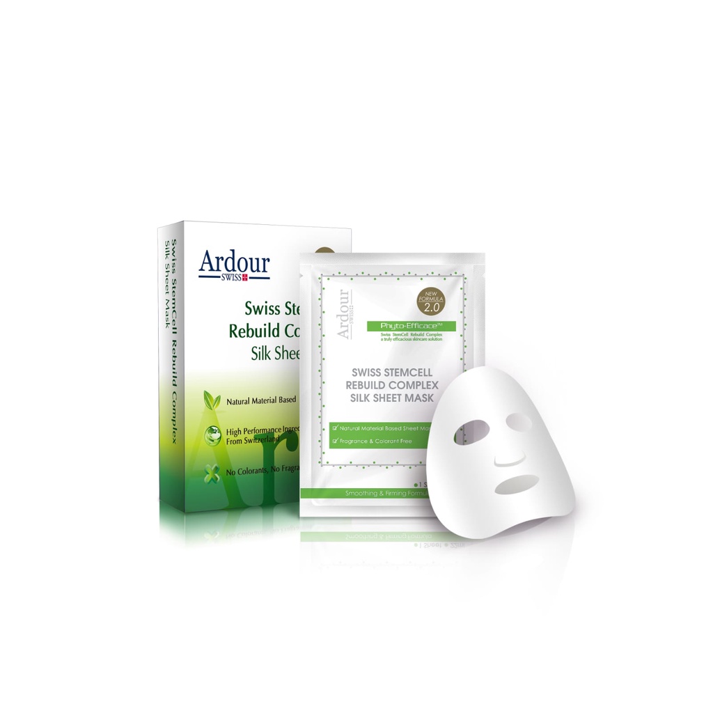 ARDOUR SWISS SWISS STEMCELL REBUILD COMPLEX SILK SHEET MASK 瑞士複合植物幹細胞蠶絲 ...