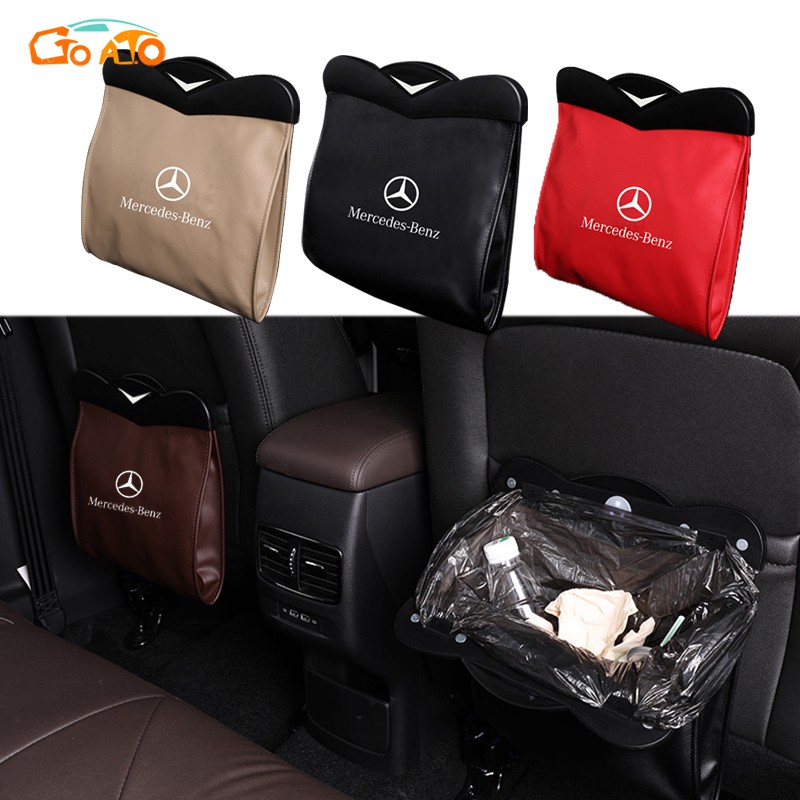 GTIOATO Car Seat Back Bin Trash Automobiles Leather Organizer Storage ...