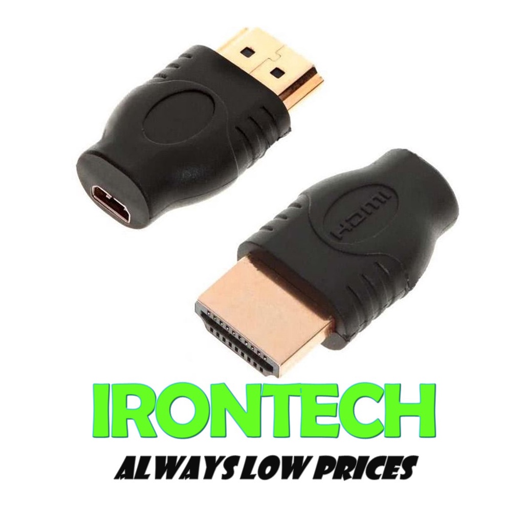 Micro HDMI Female Plug to HDMI Male Plug Adapter High Definition HDMI ...