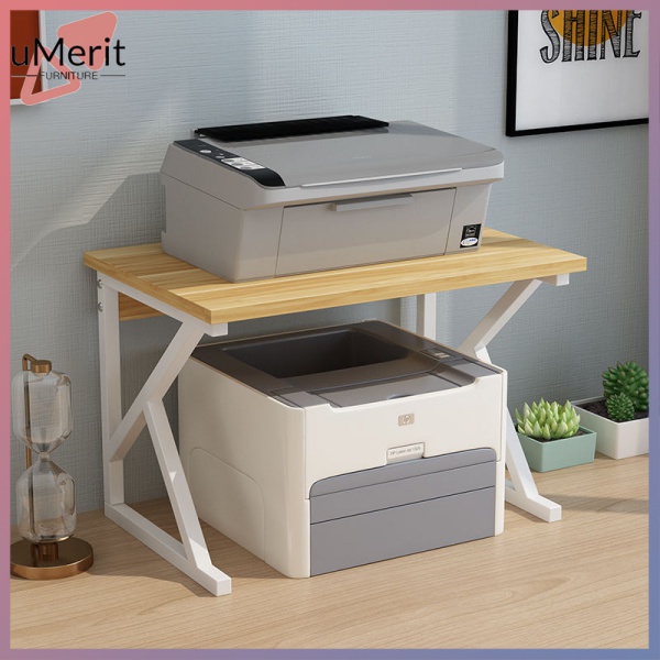 Printer Shelf Office Desk Surface Panel Copier Bracket Double Storage ...