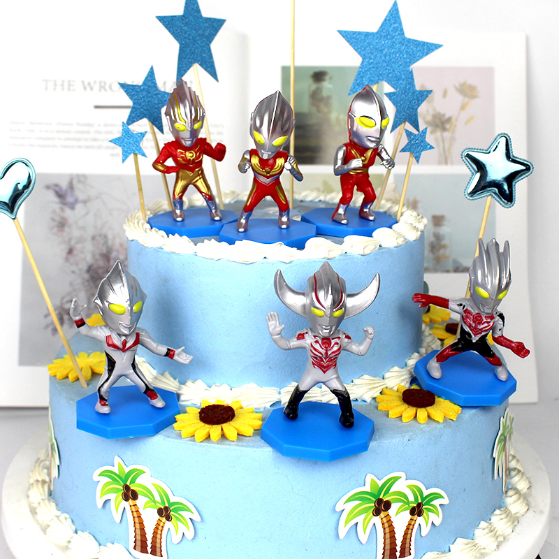 6PCS/Set Ultraman 7cm Super--man Model Kids Action Figure Toys Gifts ...