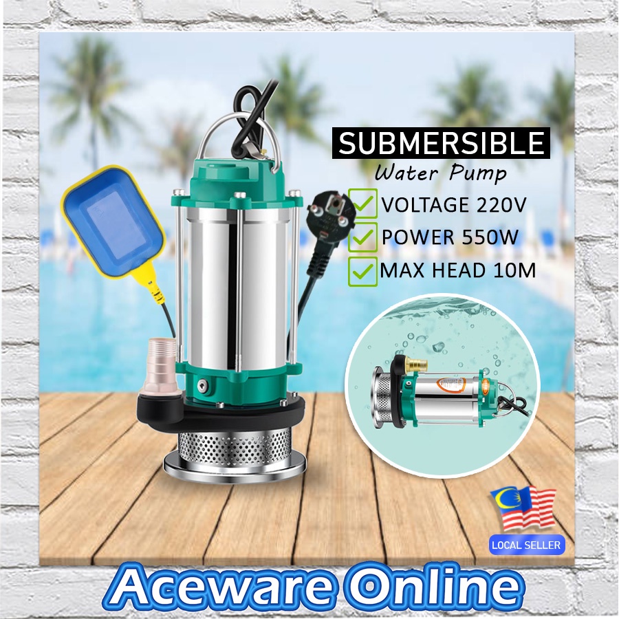 Stainless steel Submersible Water Pump heavy duty 0.55KW 220V 40mm ...