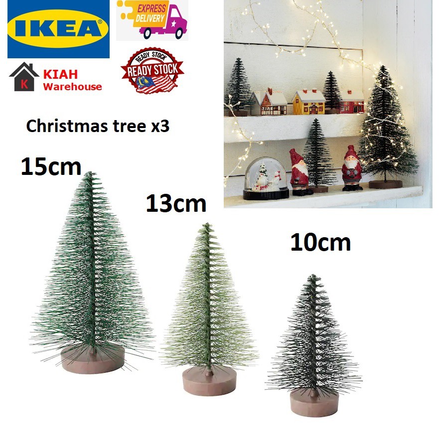IKEA VINTER 2020 Christmas Tree 10cm/13cm/15cm Set of 3 Xmas Decoration ...