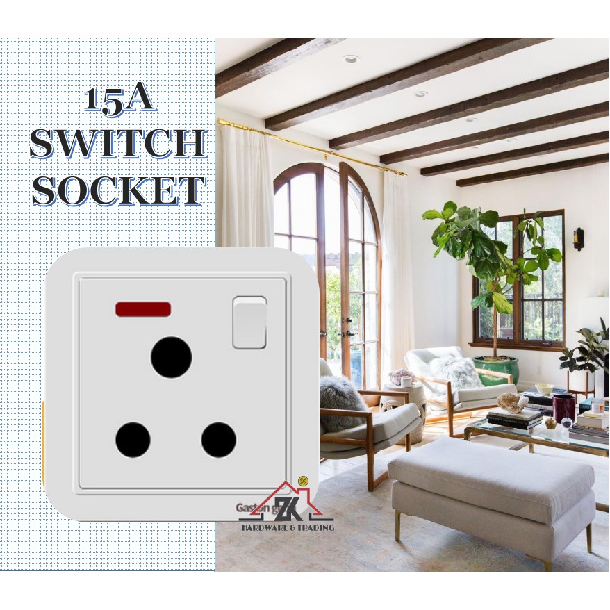 15A SOCKET AIRCOND SOCKET HEATER SOCKET ROUND HEAD PLUG / SOKET PLUG ...